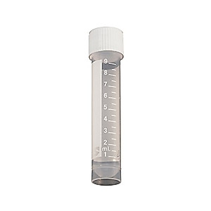 Simport Cryovial T310-10A Polypropylene Vial with Silicone Washer Seal and External Threads, Self Standing, 10ml Volume (Case of 500)
