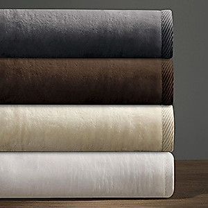 DownTown Company “Granny” 100% Natural Egyptian Cotton, Cashmere Soft Blanket, Imported from Portugal, White Color, Throw Size