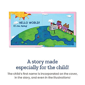 I See Me! Hello World! - Personalized Children's Story (Pink Board Story 6.5" x6.5)