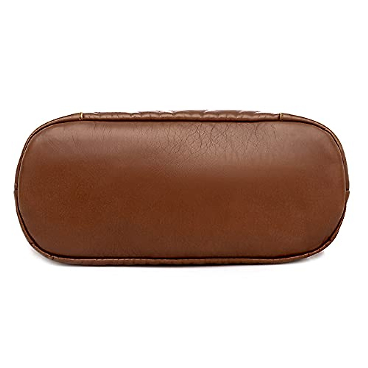 Casual Multi-zipper Messenger Totes PU Women Big Capacity Solid Shoulder Handbag, Brown, 21 x 18 x 5cm