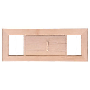 Fdit Sauna Air Vent Wooden Adjustable Sauna Room Equipment Ventilation Panel Blinds Grille Sauna Air Vent for Steam Room