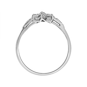 Timeless Love 1/4 CT Diamond Starburst Ring Set in Polished Sterling Silver, Star Shaped 0.92"x0.70" Ring, Dainty Jewelry for Women, Women’s Fashion Rings, Diamond Luxury Rings for Women, Size 8