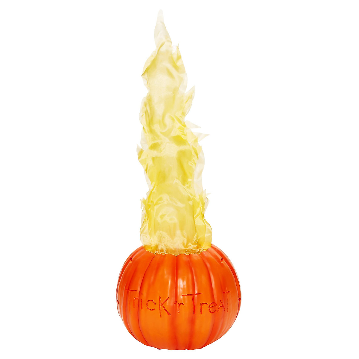 Spirit Halloween Light-Up Flaming Pumpkin Trick 'r Treat Decoration