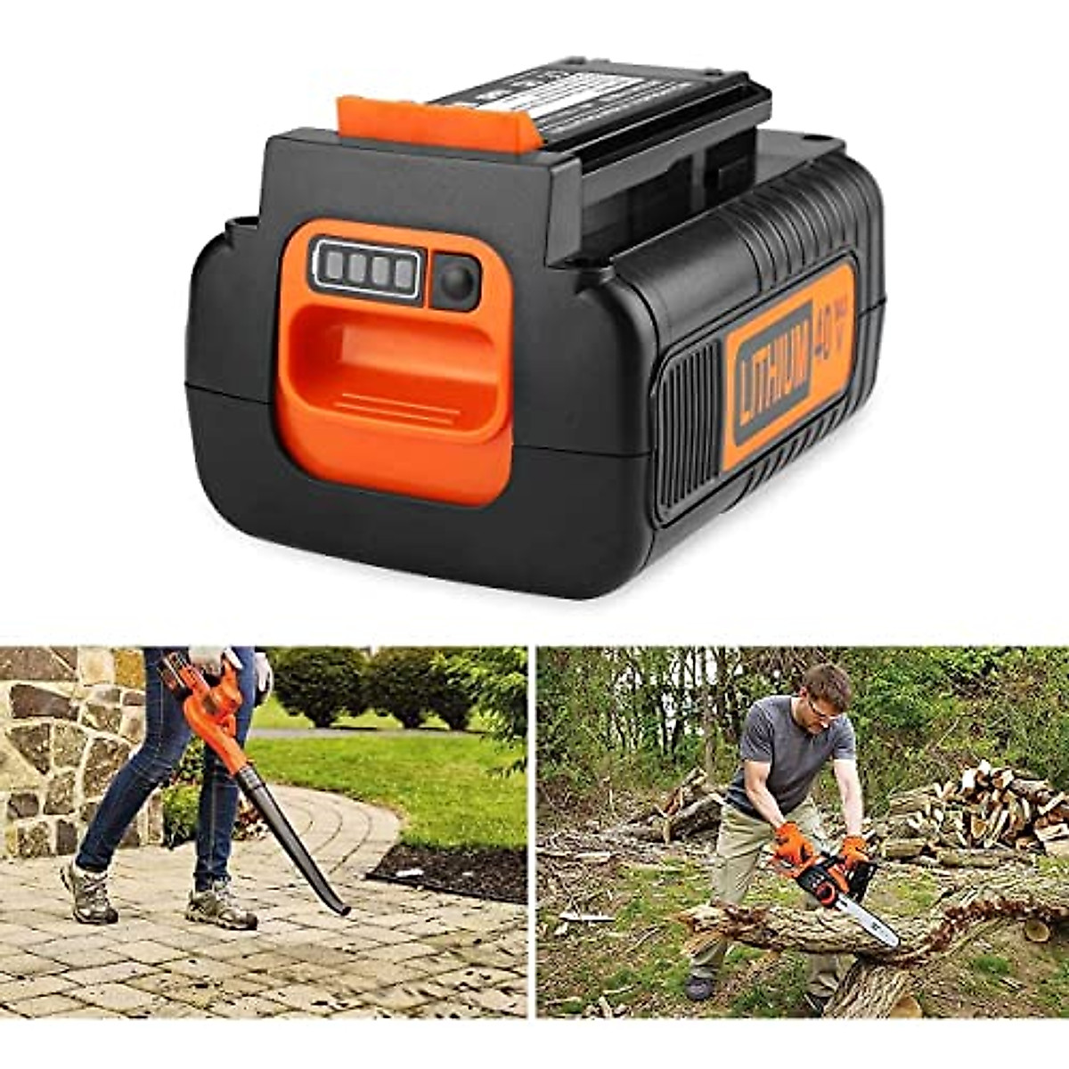 energup 40 Volt MAX Lithium 3Ah Battery for Black and Decker 40V Battery LBX2040 LBXR36 LBXR2036 LST540 LCS1240 LBX1540 LST136W for Black+Decker 40V Lithium Battery