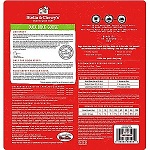 Stella & Chewy's Freeze Dried Raw Duck Duck Goose Meal Mixer – Dog Food Topper for Small & Large Breeds – Grain Free, Protein Rich Recipe – 18 oz Bag