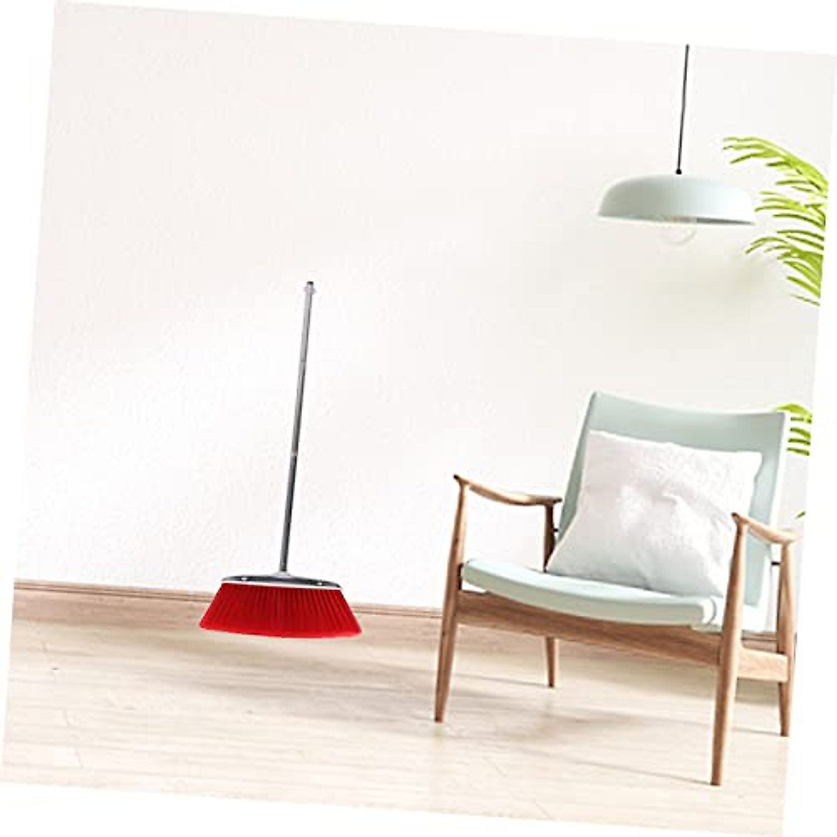 TOKIDNY Home Cleaning Supplies Handle Broom Cleaning Broom Office Cleaning Supplies Floor Broom Commercial Angle Broom Floor Sweeping Broom Floor Scrub Brush Home Broom Stainless Steel Red