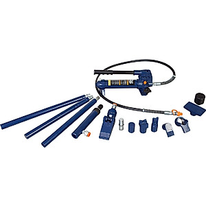 TCE AT70401SU Torin Portable Hydraulic Ram: Auto Body Frame Repair Kit with Blow Mold Carrying Storage Case, 4 Ton (8,000 lb) Capacity, Blue