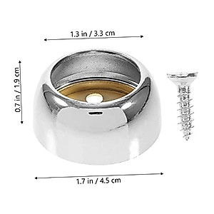 Cabilock 4pcs L Brackets Heavy Duty Heavy Duty Curtain Rods Shower Curtain Holder Shower Rod Holder Wardrobe Flange Adhesive Curtain Rod Holder Closet Pole Holder Rod Holder for Curtain