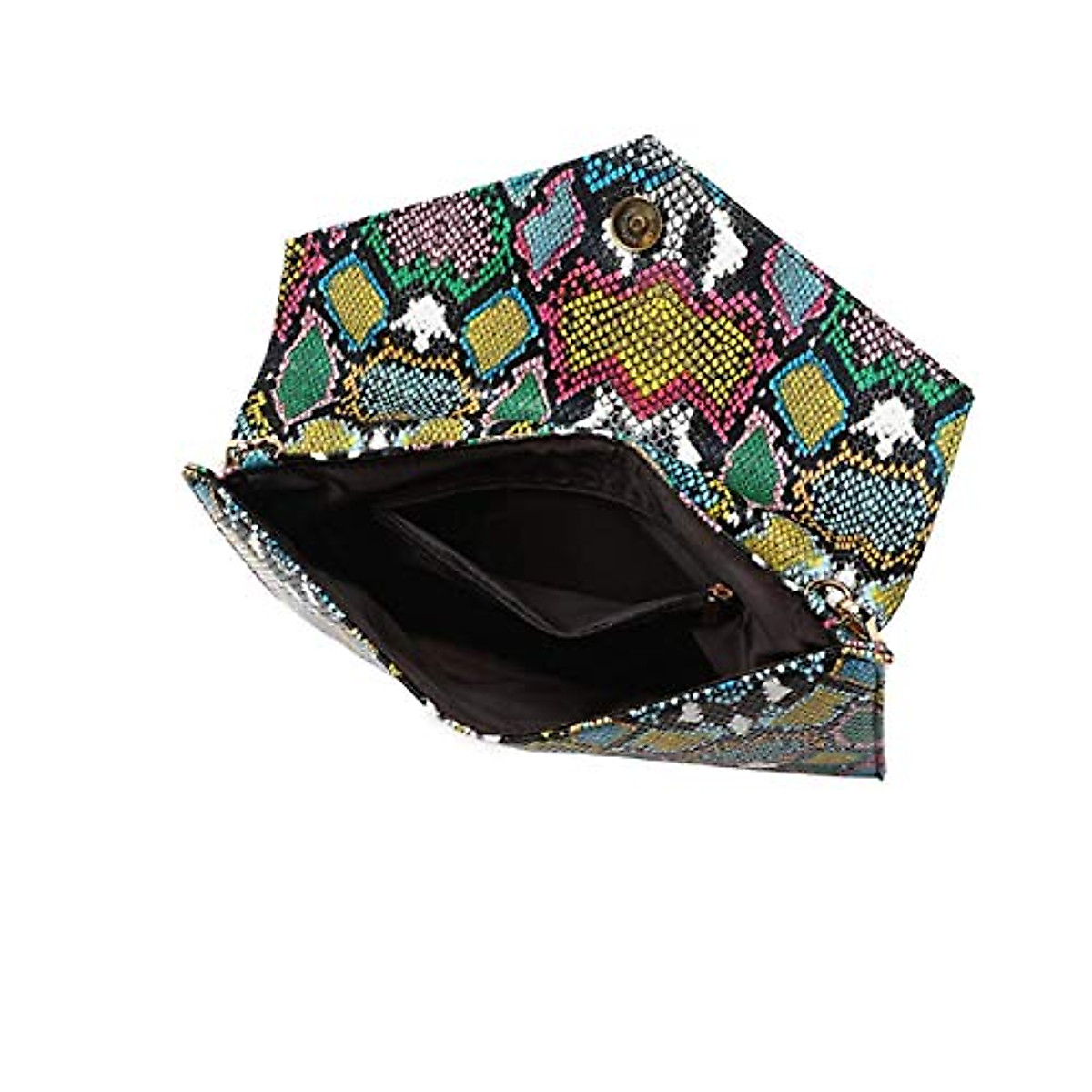 Dolce Na Women Snakeskin Pattern Handbag Envelope Clutch Bag Retro Purse (Snakeskin(Blue))