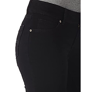 Wrangler Women's Western Mid Rise Stretch Boot Cut Jean, Black, 7W x 32L
