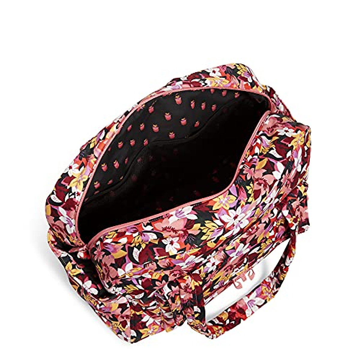 Vera Bradley Women's Cotton Utility Travel Bag, Rosa Floral - Recycled Cotton, One Size