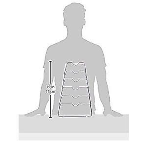 Organize It All Cabinet Door Lid Organizer | 6 Sections | Wall or Pantry Door Mount | Non Scratch Coating | Pots and Container Lids | White