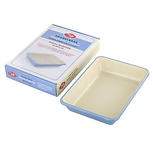 Tala Originals Small Enamelled Roaster in Blue and Cream Colours, Measuring 21cm x 28.5cm x 5cm