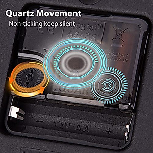 Wall Clock - 12 Inch Silent Wall Clocks Battery Operated Non-Ticking Simple Modern Wood Black Decorative Retro Clocks Decor for Bedroom Living Room Kitchen Home Office Bathroom