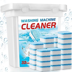 DORPETLY Washing Machine Cleaner, 32 Tablets Washer Machine Cleaner Household Supplies, Deep Cleaning Tablets for Front Loader, Top Load Washer and HE