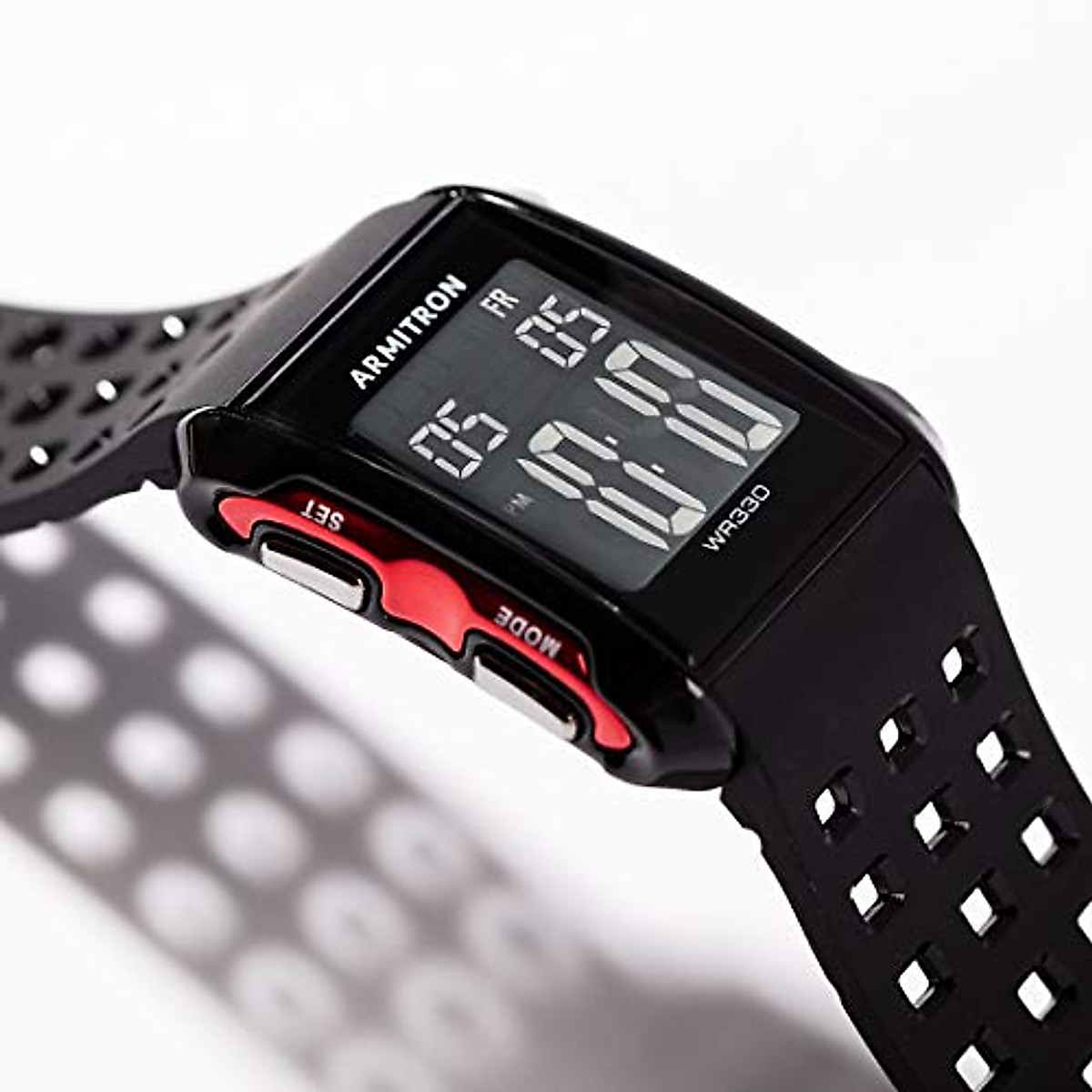 Armitron Sport Men's 408177RED Chronograph Black and Red Digital Watch