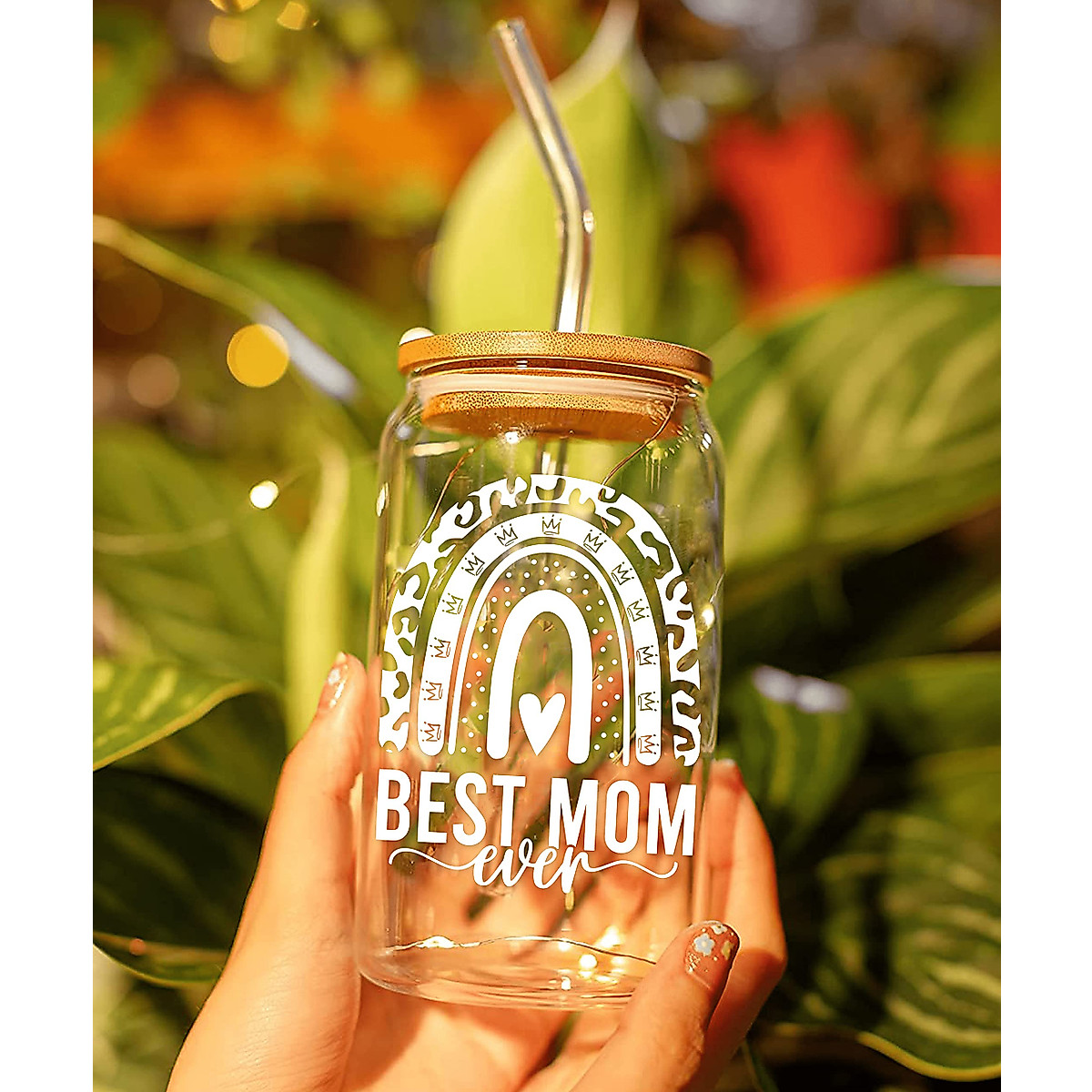 Mothers Day Gifts for Mom from Daughter, Son, Kids, Husband - Mom Gifts for Wife - Birthday Present for Mom, Mama Gifts, Mother Gifts - New Mom, First Time, Bonus MomGift Ideas - 16oz Can Glass Cup