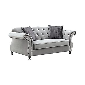 Coaster Furniture Living Room Sofa Love Seat Silver 551162