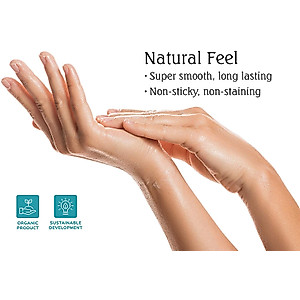 Organic Glide Natural Personal Lubricant, Probiotic Edible Lube. Parabens, Glycerin, Flavorings Free - for Men Women and Couples. Best for Menopause and Sensitive Skin