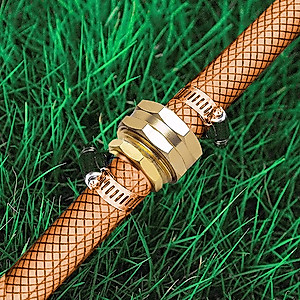 Xiny Tool Hose Repair Connectors with Claps, 5/8" Aluminum Garden Hose Repair Kit, Female and Male Hose Connectors & Fitting with Stainless Steel Clamp, 3 pack