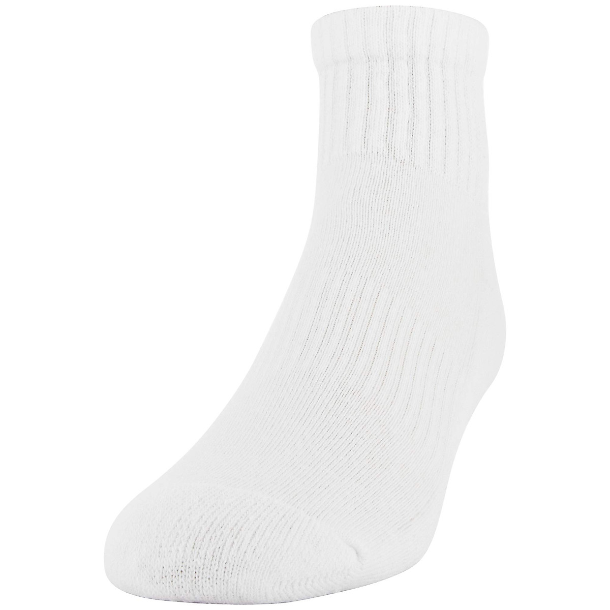 Gildan Men's Active Cotton Ankle Socks, 10-Pairs, White, Shoe Size: 6-12