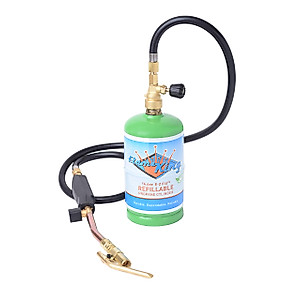 Flame King Propane Gas Torch 6,000 BTU Kit w/ 3 Burners for Melting, Brazing Gold and Silver Precious Metals, Welding, Soldering, and Repairs