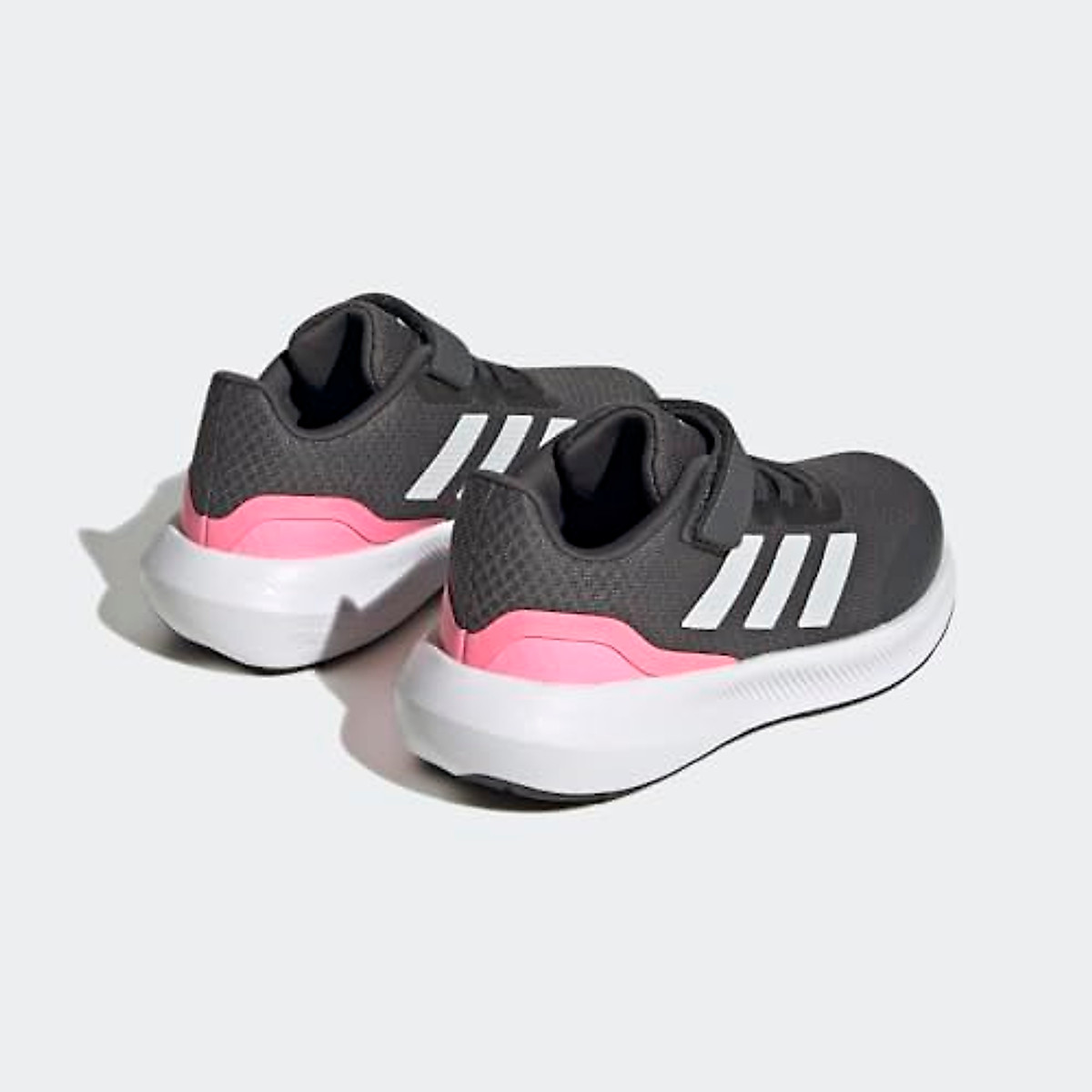 adidas Run Falcon 3.0 Shoe, Grey/Crystal White/Beam Pink (Elastic), 2 US Unisex Little Kid