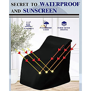 PUDO Massage Chair Cover Recliner Chair Cover for Living Room Full Body Massage Chair Cover cover-black03