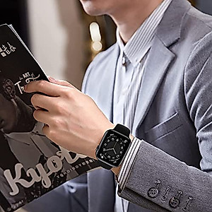 15 Pack Soft Silicone Bands Compatible with Apple Watch Band 40mm 41mm 38mm 45mm 44mm 42mm for Women Men,Waterproof Sport iWatch bands Replacement Strap Wristbands for iWatch SE Series 8 7 6 5 4 3 2 1