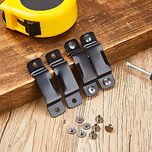 Small Metal Tape Measure Holder Clip Measuring Tape Belt Holder Occidental Tape Tool Tape Measure Belt Clip Tape Holder for Tool Belt with Mounting Screw for Drill Leather Pocket Tool (8)