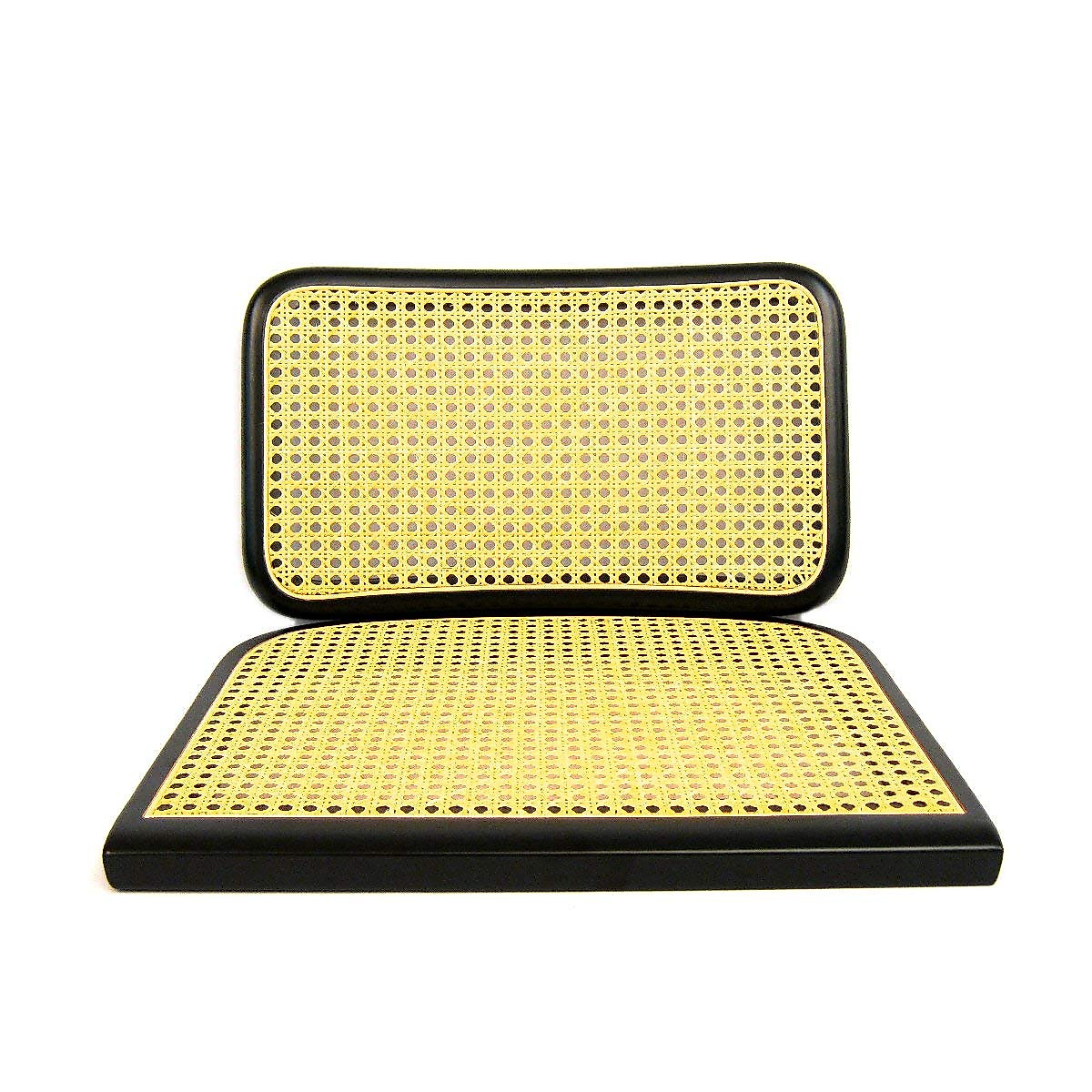 Marcel Breuer Cesca Chair Replacement Cane Seat & Back in Black (Made in Italy; NO Holes)