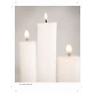 Strulo Unscented, Tall Taper Candles - Dripless Clean Burn - at Least 6 Hour Burn Time - Ideal for Weddings, Dinners, Restaurants, Florists and Decor (White, 8 Inch)