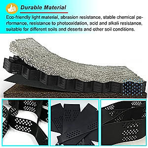 ZMQL Permeable Geo Grid Ground Grid - 23/26/29/333 Ft Long, Heavy Duty Gravel Stabilizer Grid for Driving Load, for Patio/Garden/Walkways (Size : 3x4m/10x13ft)