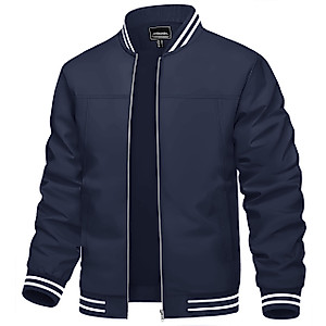 TACVASEN Mens Jackets Lightweight Men's Jackets Stylish Men's Casual Jacket Outdoor Windbreaker Lightweight Bomber Coats Hiking Jacket