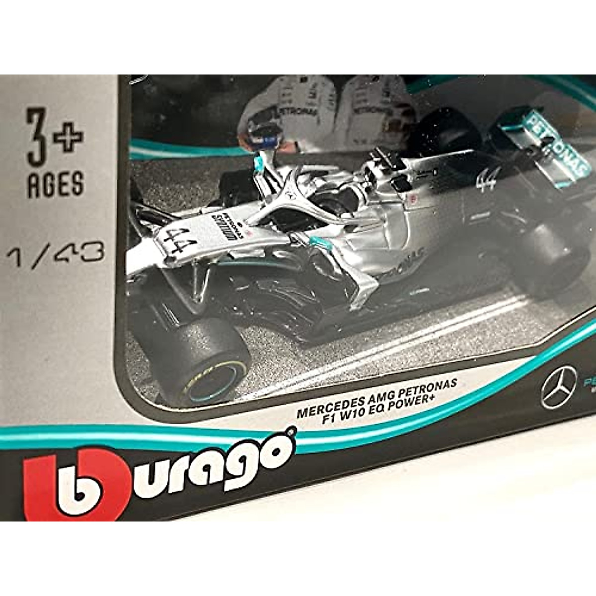Bburago Mercedes AMG Petronas F1 W07 Hybrid Lewis Hamilton #44 Diecast Car 1:43