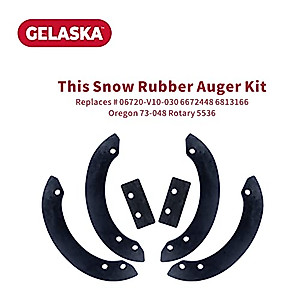 GELASKA HS520 Paddles 06720-V10-030 Snow Blower Paddles with 76322-V10-020 Scraper, 22431-V10-013 Belt for HS520A, HS520AA, HS520AS, HS520ASA, HS720, HS720AA, HS720AMA, HS720ASA Snowblowers