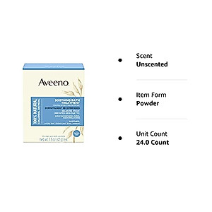 Aveeno Soothing Bath Treatment with 100% Natural Colloidal Oatmeal for Treatment & Relief of Dry, Itchy, Irritated Skin Due to Poison Ivy, Eczema, Sunburn, Rash, Insect Bites & Hives, 8 ct.