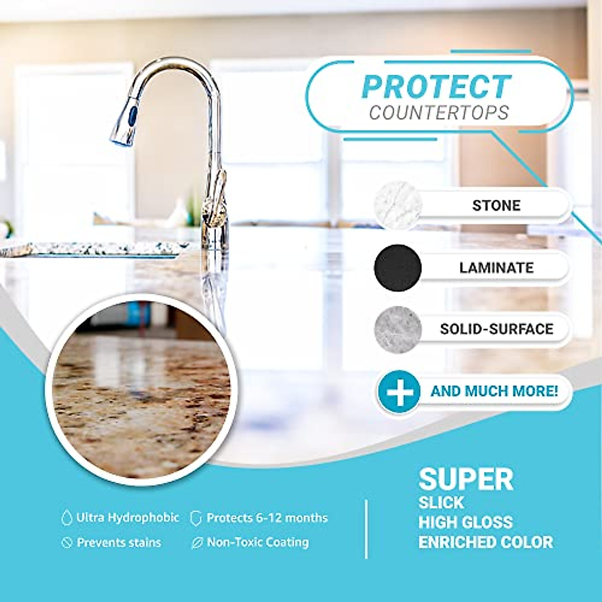 Lifeproof Home Ceramic Coating Spray Kit - Shine, Seal, & Protect Stainless Steel, Appliances, Countertops, Glass & More Kitchen + Bath Surfaces - Repels Stains, Grime, Fingerprints, Liquids & More!