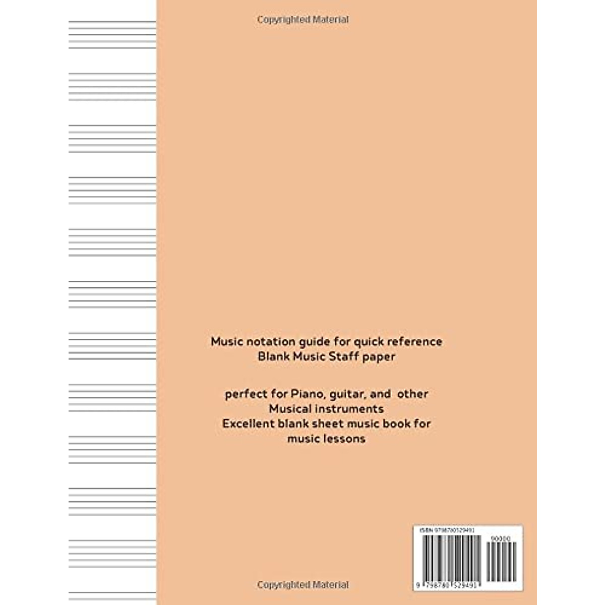 Music Manuscript Notebook – 12 staves: Composition Notebook For Kids |Manuscript Paper With 12 Staves For Beginners and Intermediate |Gift For Musical ... Musician, Music Producer, writer supplies|