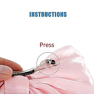 WeKen Women Girls Hair Bow Clip+Pink Ba-bie Flower Necklace Earrings Set Girls Costume Dress Up Accessories for Girls Women 3 Piece (Wig not Included)