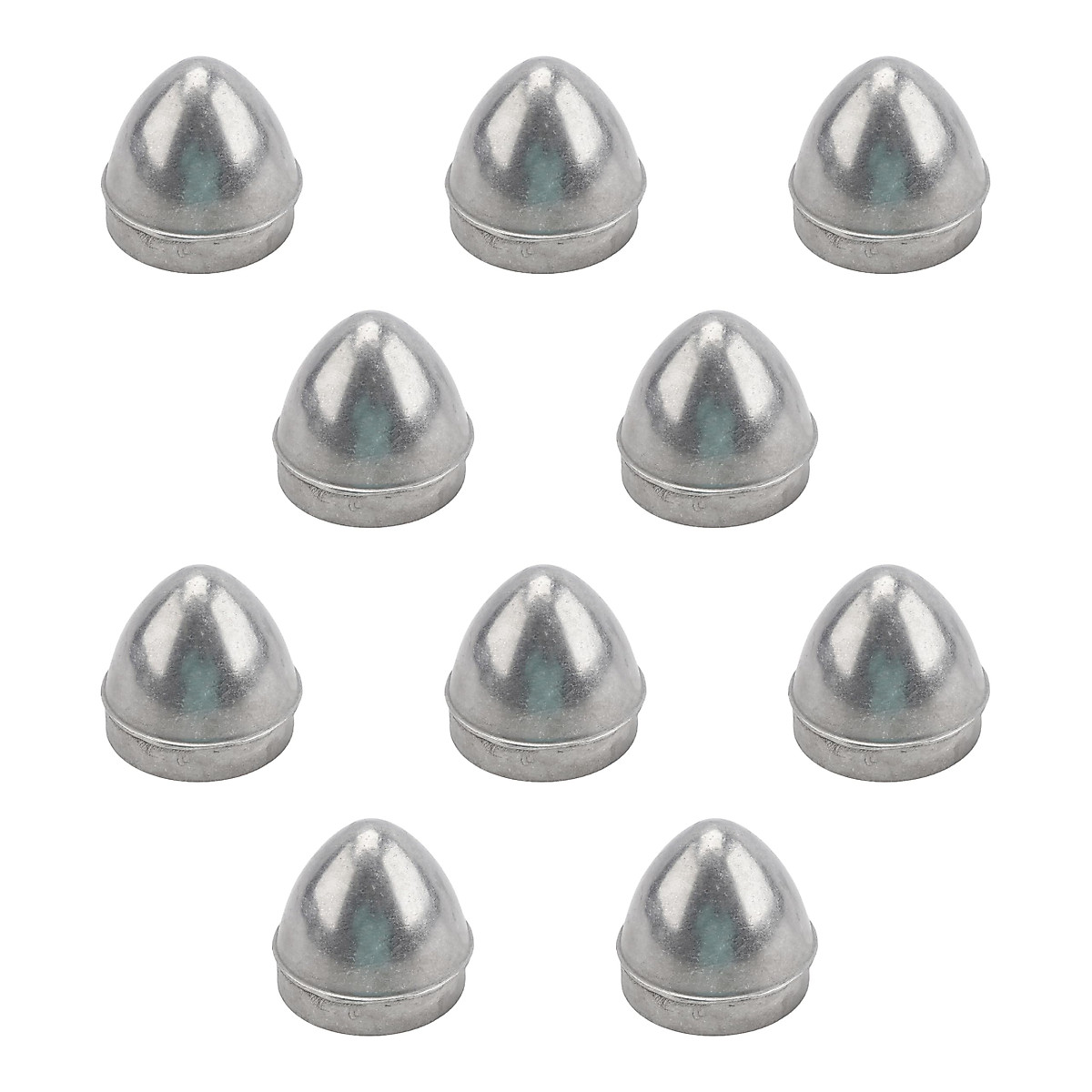 Chain Link Fence 2 1/2" (2 3/8" Outer Diameter) External Acorn Post Caps | Die Cast Aluminum Caps | Chain Link Caps | (Pack of 10)