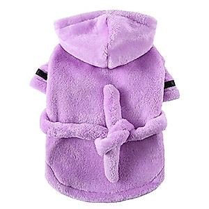 Medium Female Dog Clothes Pet Bath Hotel Nightgown Pajamas Bathrobe Apparel Towel Bathrobe Cat Clothes Teacup Chihuahua Sweaters