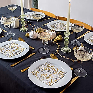 Talking Tables Green Glass Candlestick Holder Taper Candle Stand for Indoor or Outdoor Dining, Elegant Dinner Party Decorations, Birthday, Garden, Wedding, Christmas, Home Décor Large