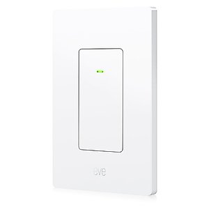 Eve Light Switch – Connected Wall Switch (Apple HomeKit), single, alternating & cross switches, compatible with multi-location setups, schedules, no bridge required, Bluetooth,Thread