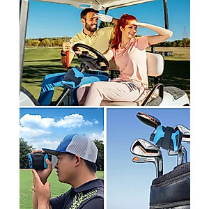 HomeMount Golf Rangefinder Magnetic Holder - Adjustable Strap Range Finder Accessories for Golf Cart Railing