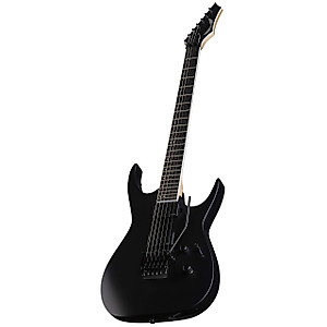 Dean Guitars 6 String Exile Select Floyd Fluence Electric Guitar, Black Satin, Right, F FL BKS