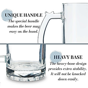 Onebttl Boss Gifts for Men Beer Lovers - 17 oz Heavy Beer Stein Mug with Handle for Boss as Birthday Christmas Gift - BOSS FUEL