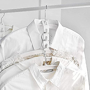 Ismeally Multi-Function Cascading Clothes Hanger Hooks Multi-Layer Cabinet Clothes Connection Folding Storage Clothes Rack Hanger Organizer for Closet Organizer (16Pcs)