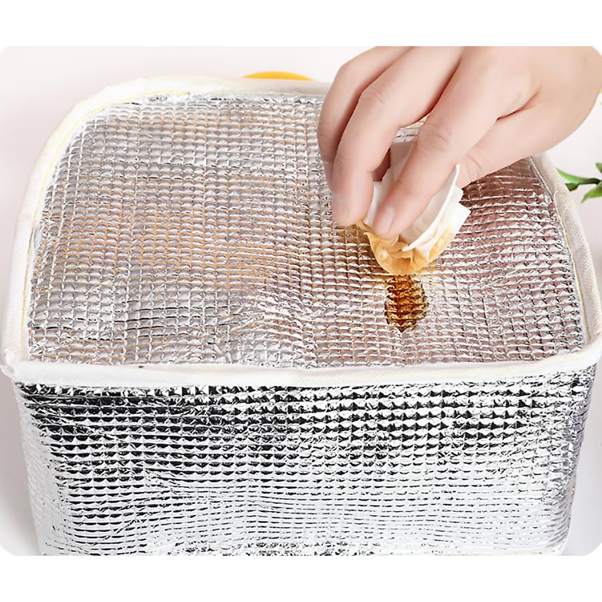 MININAI Cute Aesthetic Lunch Bag Kawaii Cartoon Lunch Box Insulated Lunch Bag Reusable Tote Bag for Work Picnic Travel (Purple,One Size)