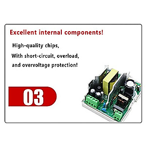 GUMMMY Industrial DIN Rail Switching Power Supply DR-30W 45W 60W Single Output 5V 12V 24V AC DC Converter Power Switch Input 110/240VAC (Color : 110V 220VAC, Size : 60W)